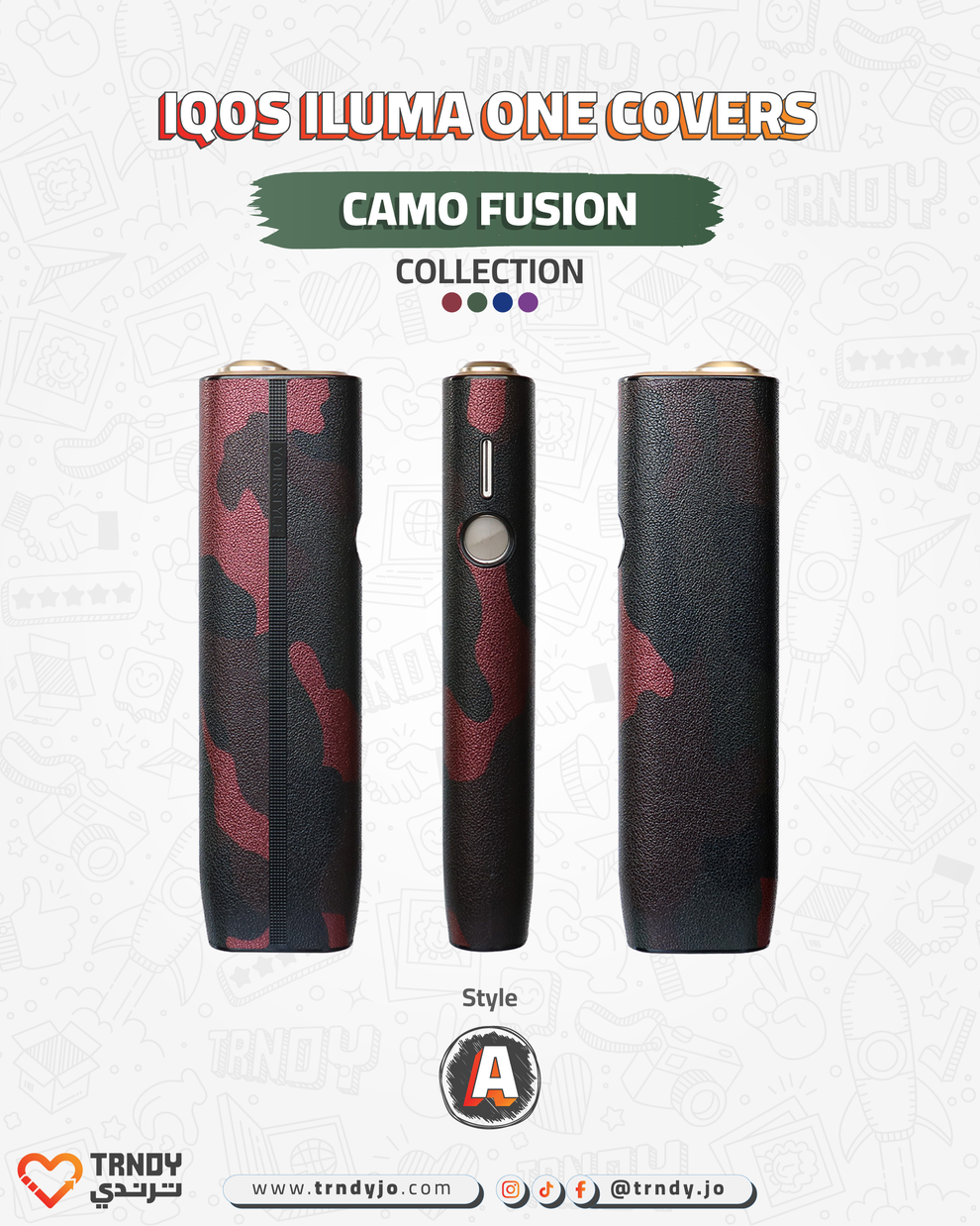 CoverX - Iqos ILUMA ONE - Camo Fusion Collection – Trndy