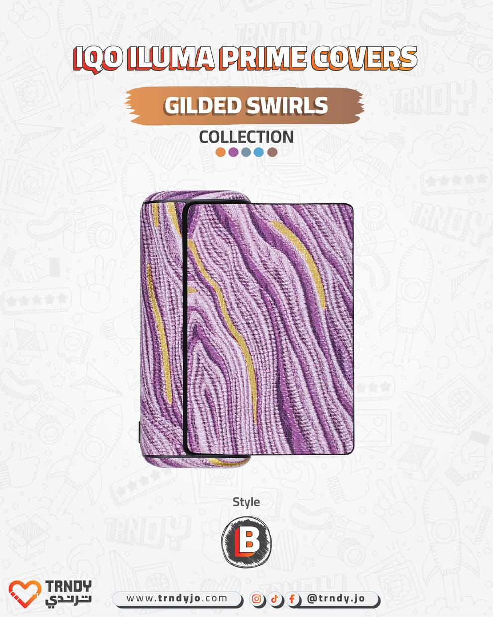 CoverX - IQO Prime - Gilded Swirls Collection – Trndy